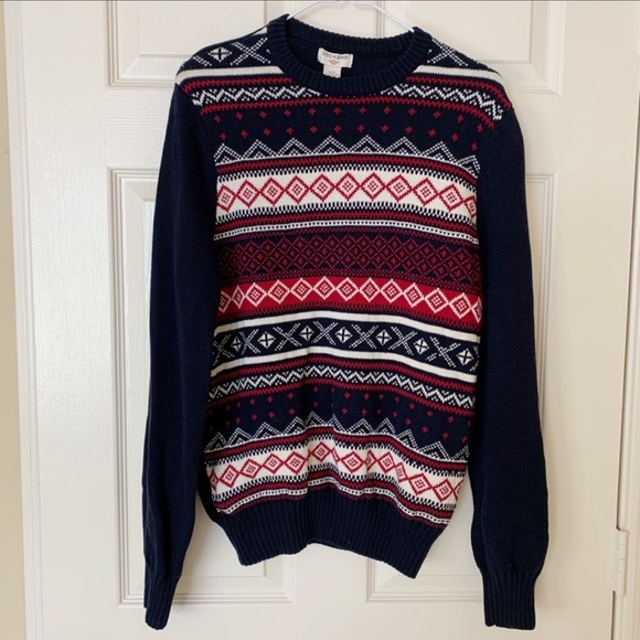 Dockers | Sweaters | Dockers Nordic Geometric Pattern Knit Sweater In ...